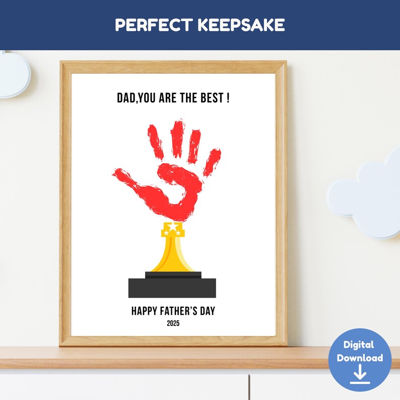 Father’s Day Printable Handprint Craft | DIY Kids Handprint Art ...