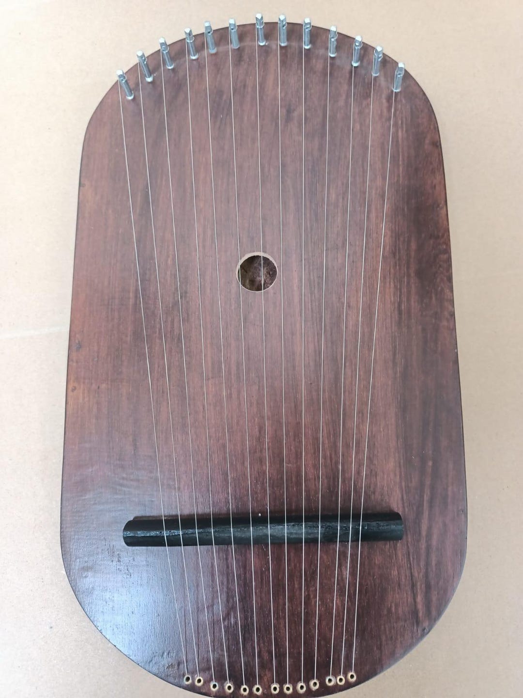 12-string Lyre Harp – Handcrafted Mahogany Wood String Instrument With ...