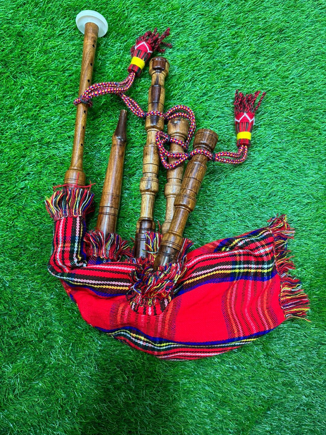 Mini Highland Scottish Bagpipes Rosewood Kids Toy Set With Carrying Bag ...