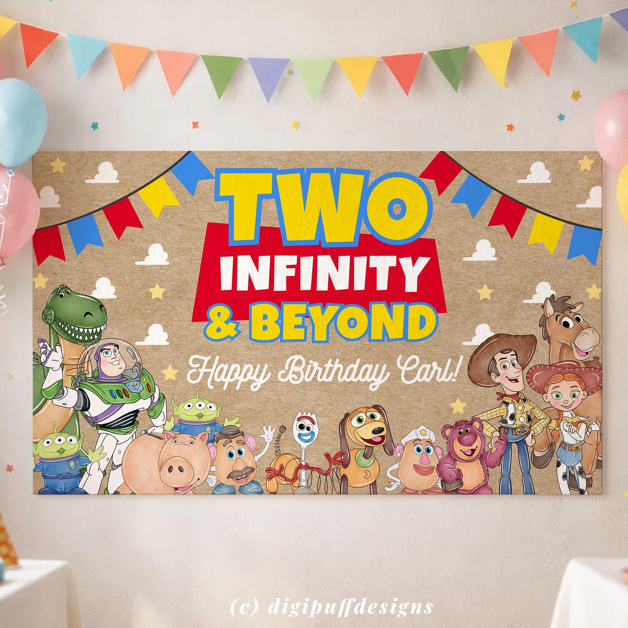 Editable TWO Infinity Beyond, 36x60 72x2 DIY Painted Style, Party ...