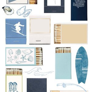 Coastal Themed Matchbox Template - Etsy