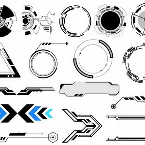 Cyber Futuristic Technology Svg Bundle, Tech Cyber Clipart for Cricut ...