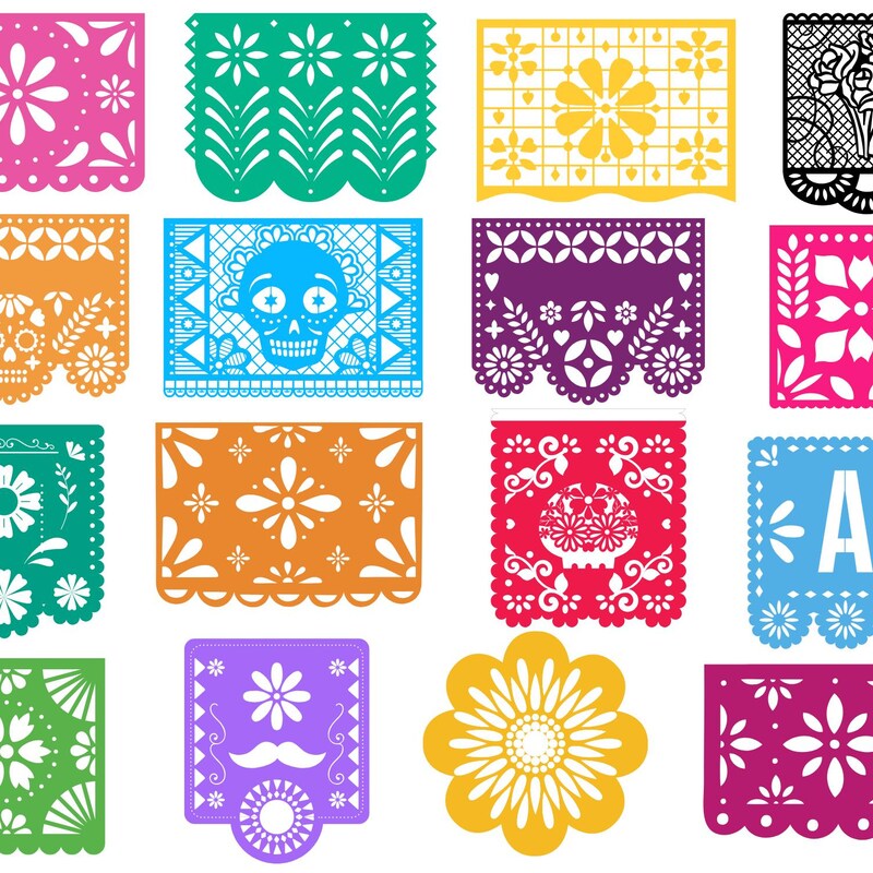 Papel Picado Clipart - Etsy