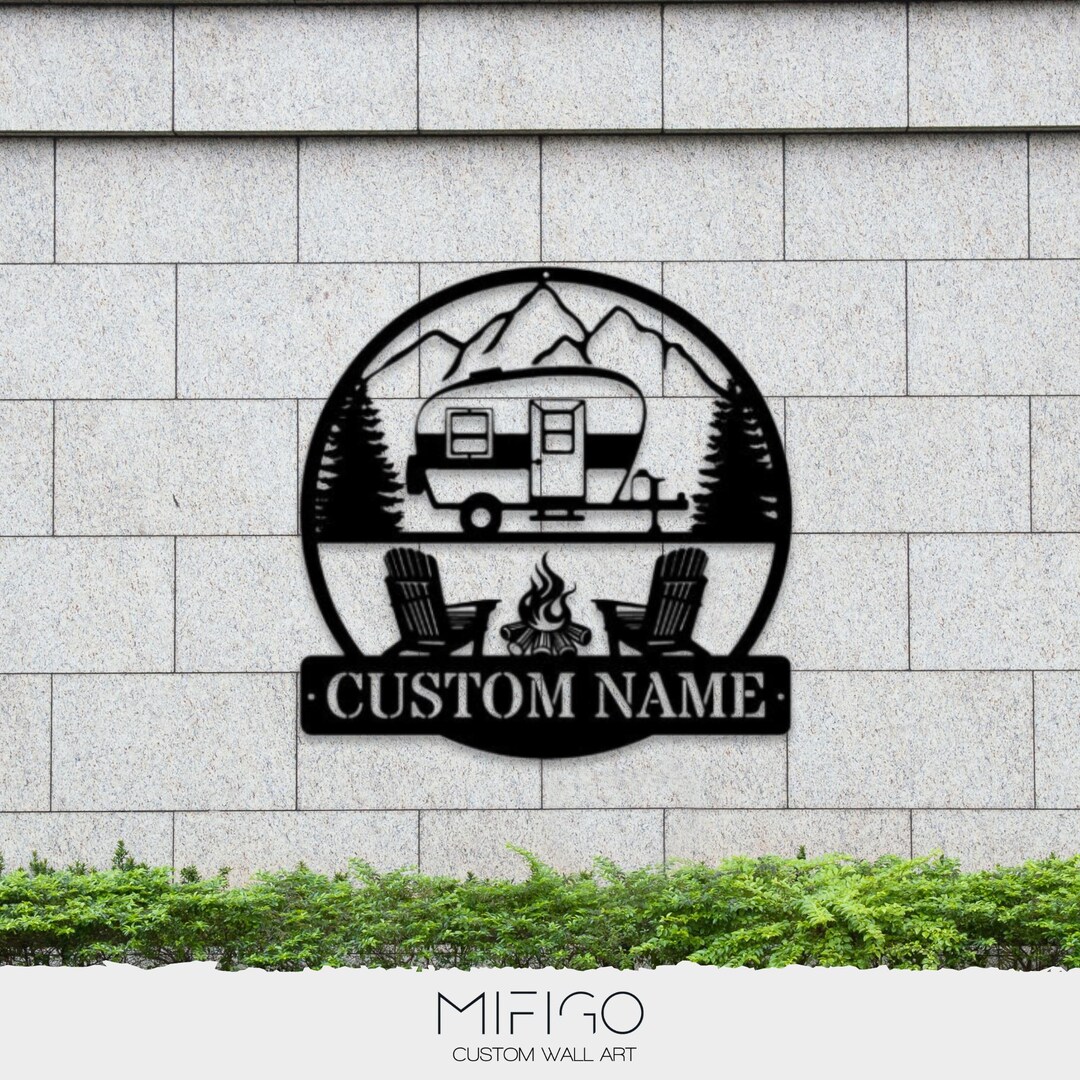 Personalized Campfire Metal Sign | Custom Family Name Cabin Decor - Etsy