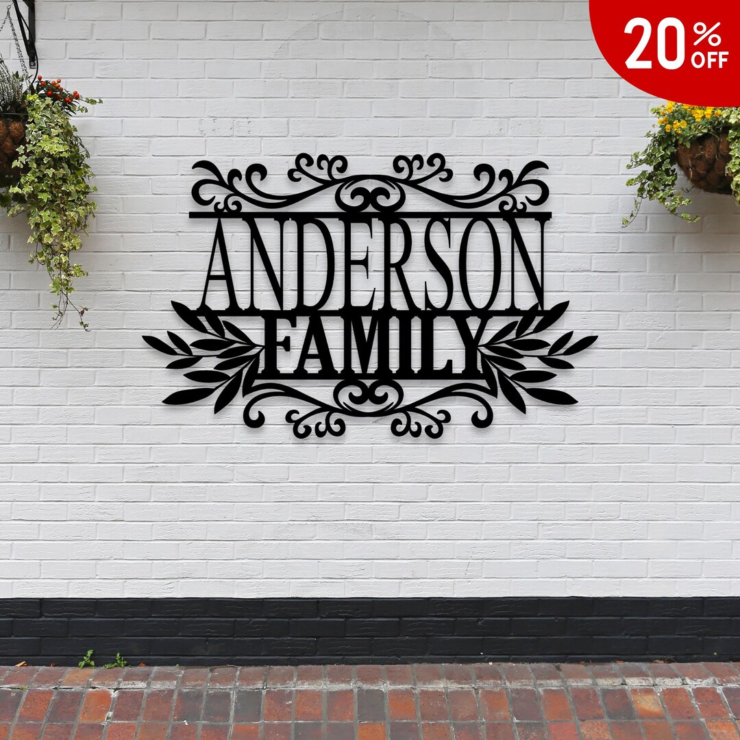 Custom Metal Wall Art | Personalized Family Name Sign | Wedding Gift ...