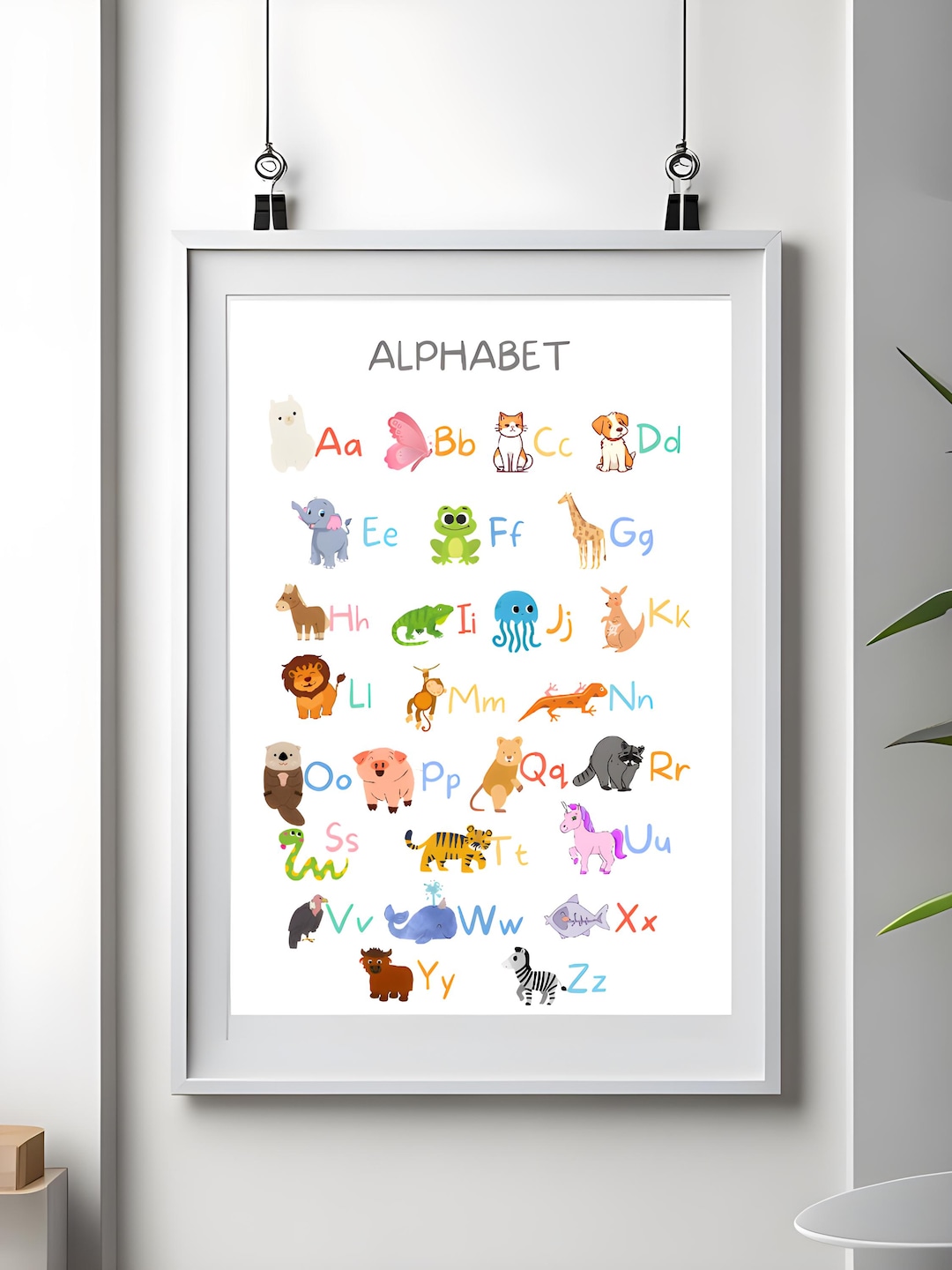 Cute Animal Alphabet Poster - Etsy
