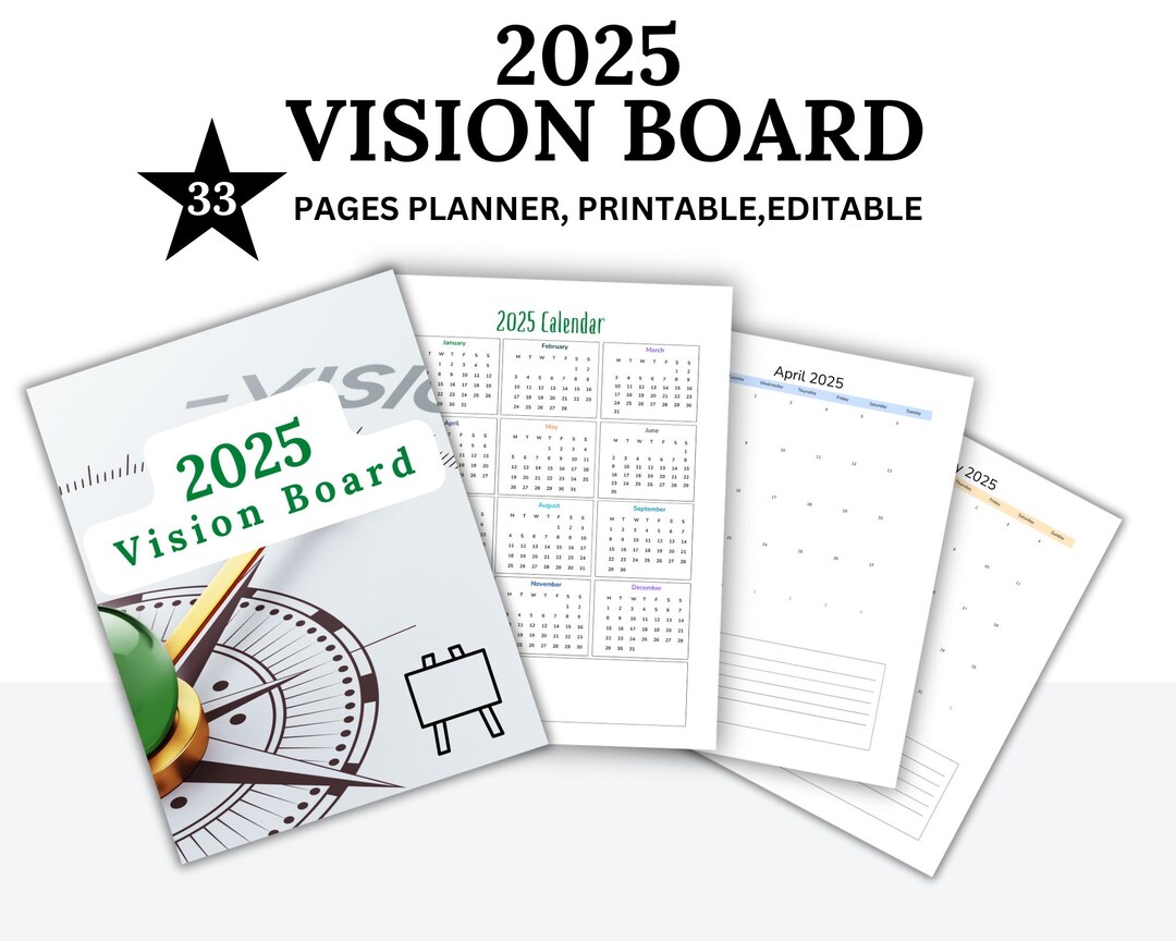 2025 Vision Board Kit for Goal Setting and Manifestation—law of ...