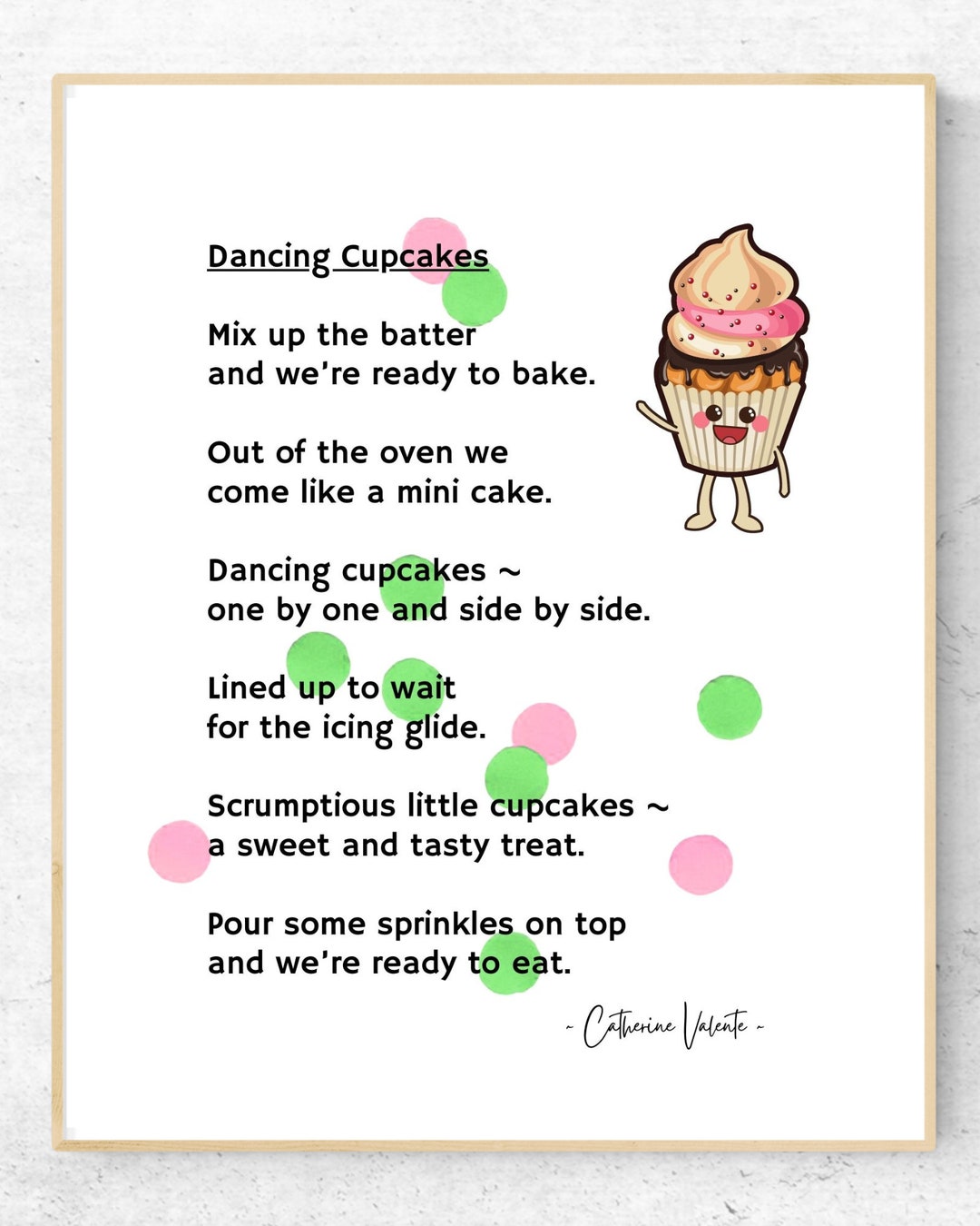 Dancing Cupcakes | Home Decor | Unframed | Printable Digital Download ...