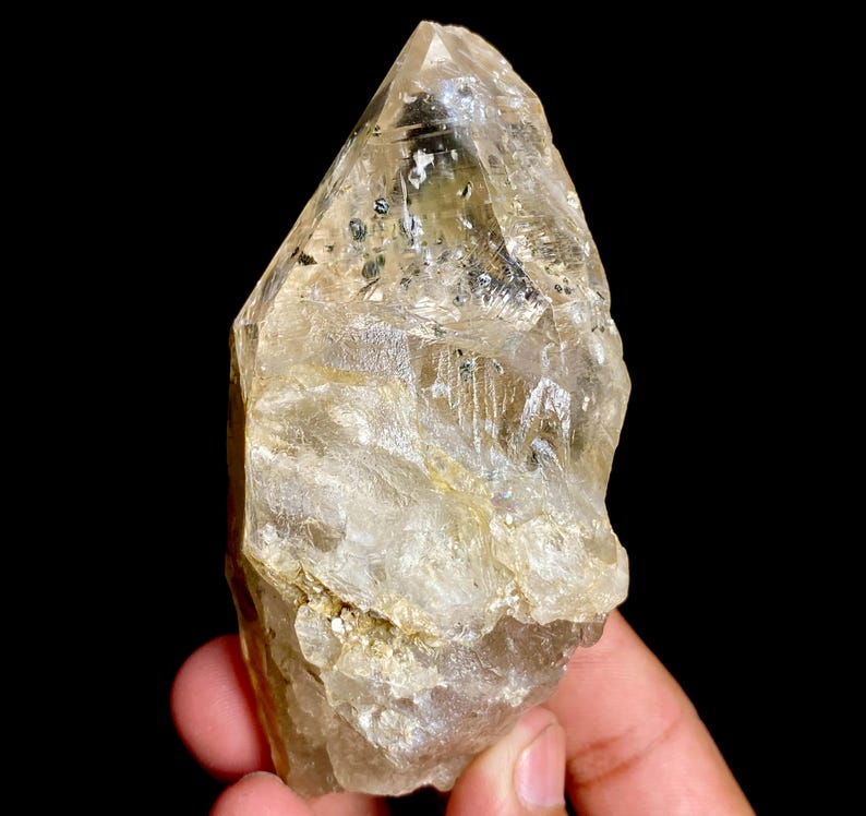 Iridescent Quartz in Mica Specimen: Rare Mineral, Pakistan, 222 Grams ...