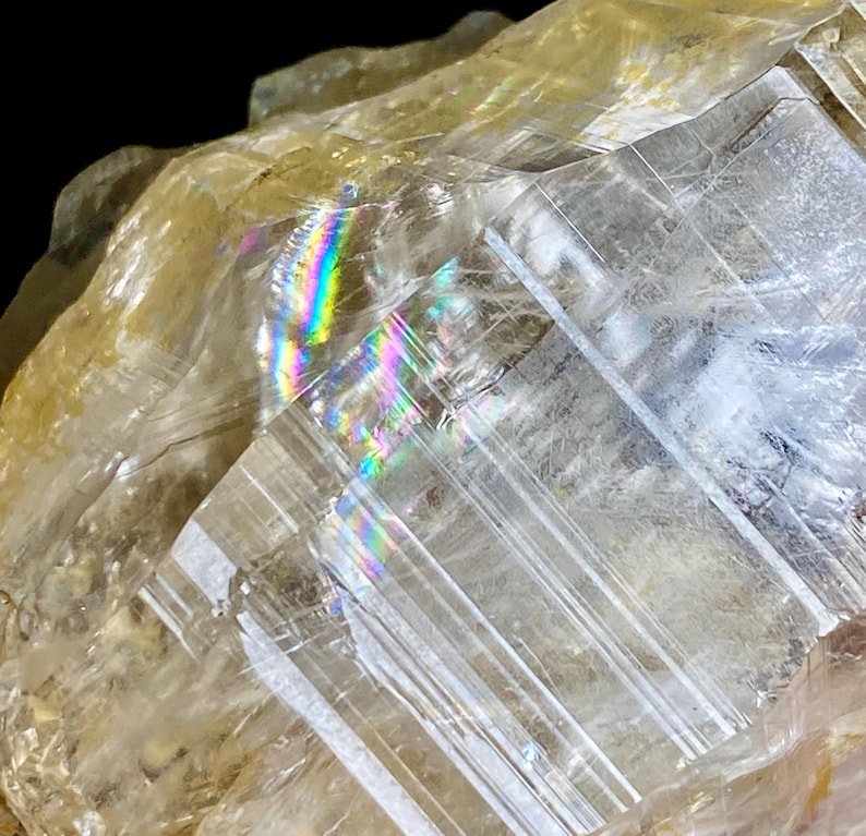 Iridescent Quartz in Mica Specimen: Rare Mineral, Pakistan, 222 Grams ...