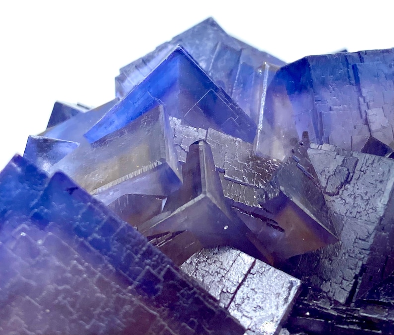 462 Gram Unique Very Rare Piece! Natural Blue Line Phantom Cubic ...