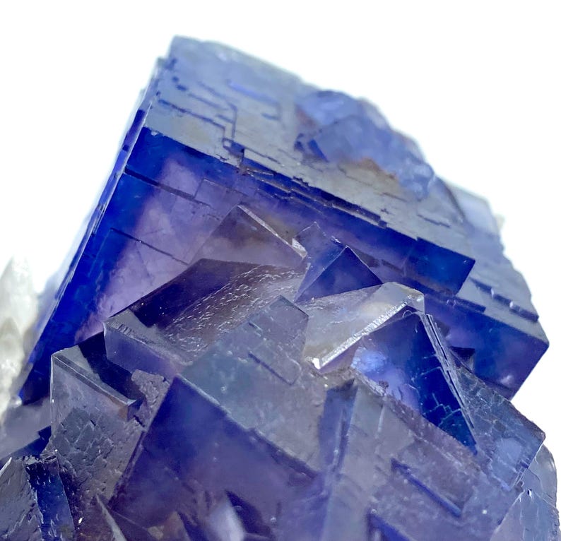 462 Gram Unique Very Rare Piece! Natural Blue Line Phantom Cubic ...