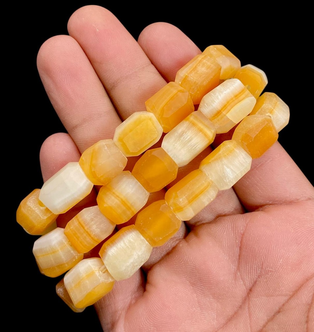 Unique High Quality Orange Aragonite Bended Bracelets, Aragonite Beads ...