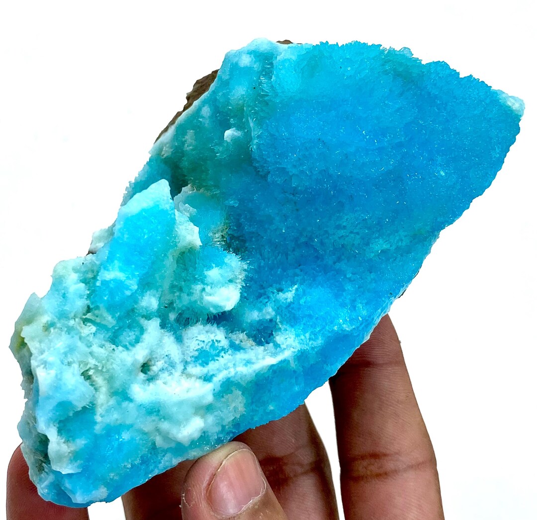 419 Gram Unique Natural High Grade Blue Colour HEMIMORPHITE Specimen ...