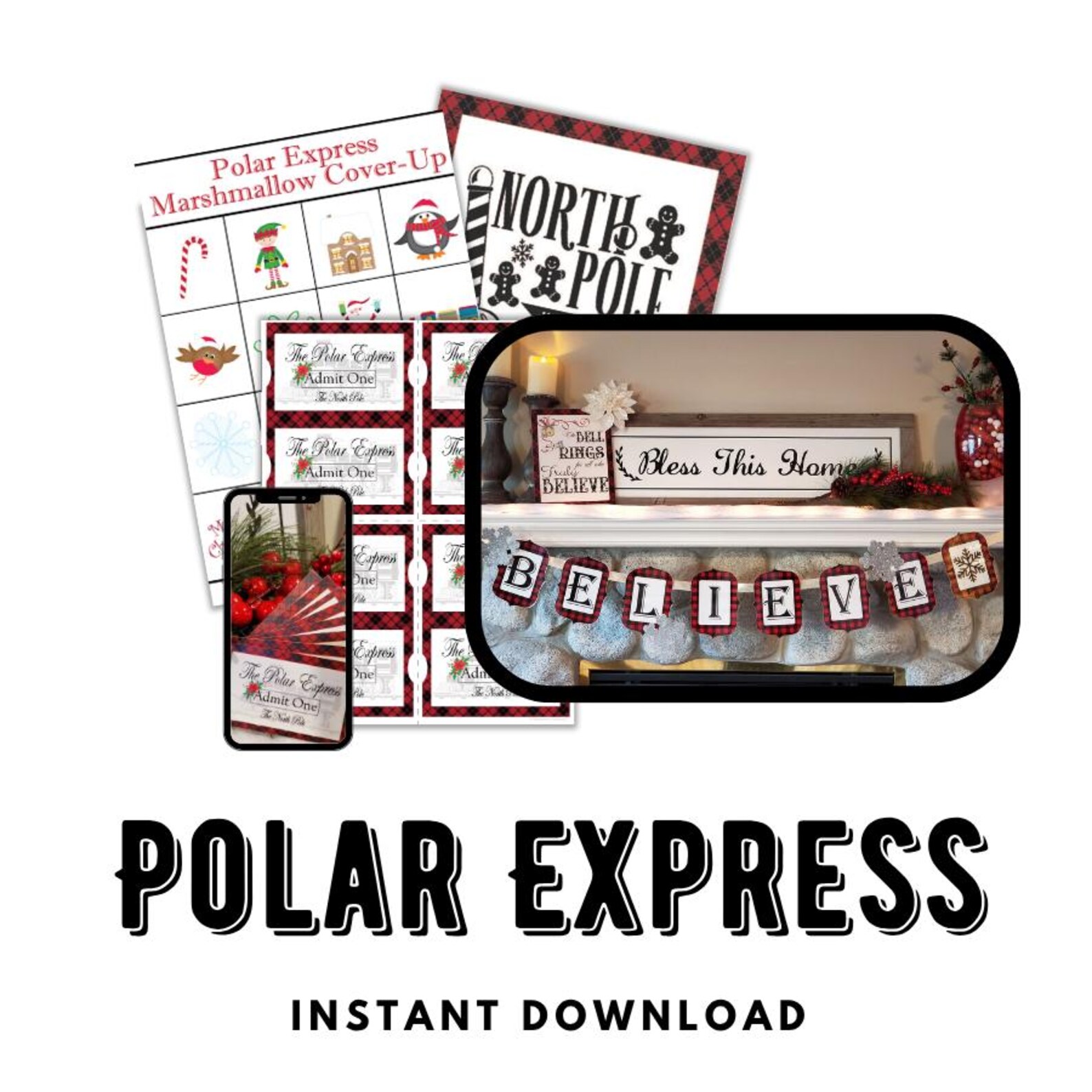 Polar Express Party Kit | Printable Christmas Movie Night (PDF) - Etsy