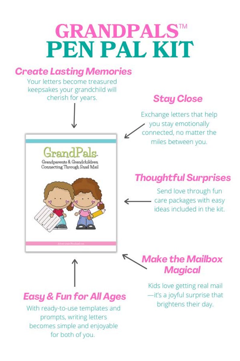 Grandparent & Grandkid Pen Pal Kit: Printable Letter Writing Prompts ...