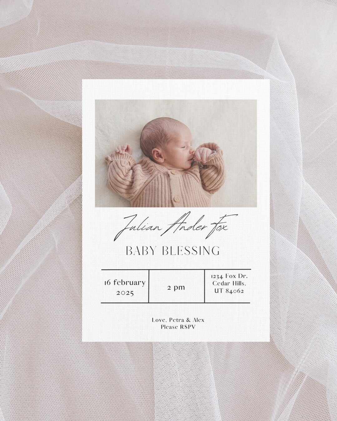 LDS Baby Blessing Invitation, Church of Jesus Christ of Latter-day ...