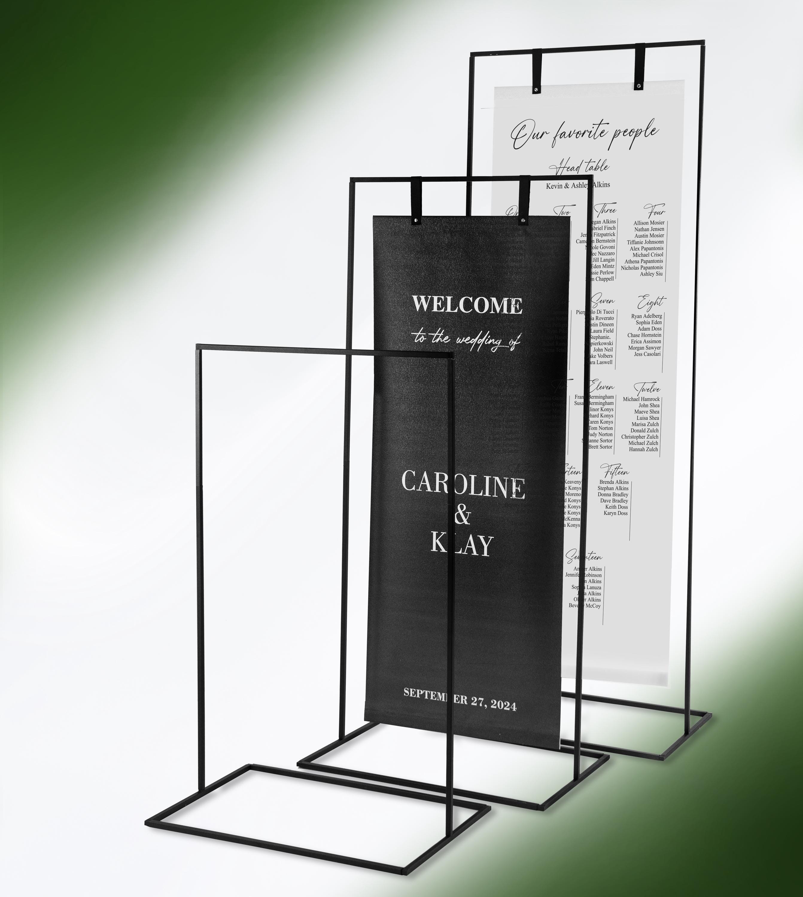 Welcome Sign for Wedding With Picture and Stand,fabric Wedding Welcome ...