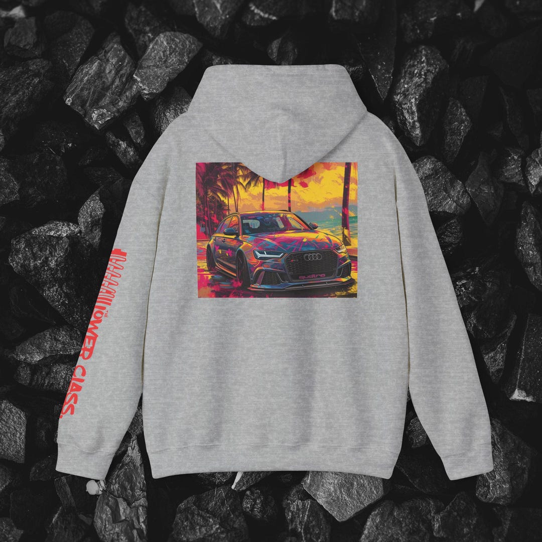 Vibrant Audi-hoodie, Retro Car Sweatshirt, Automotive Gift, Streetwear ...