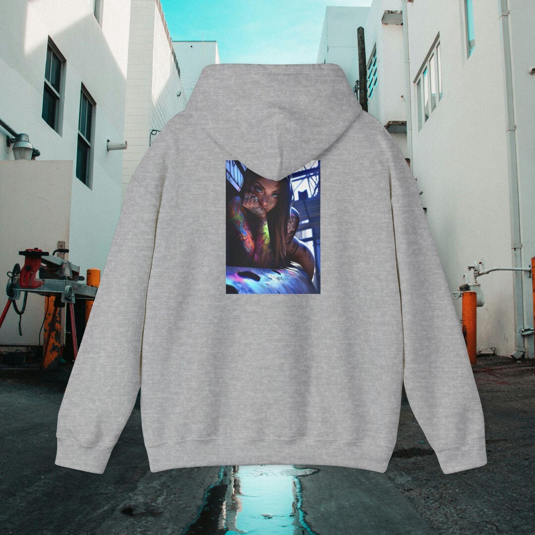 Inked & Unique Hoodie, Custom Tattoo Art Sweatshirt, Unisex Graphic ...