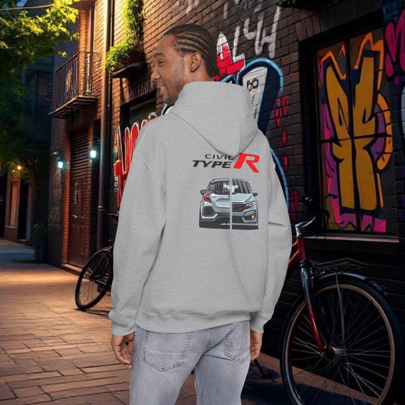 Civic Type R Graphic Hoodie | Car Front Illustration | Automotive ...