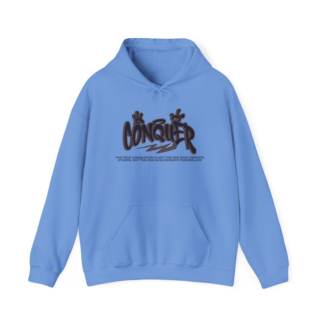 Conquer Urban Graffiti Inspirational Hoodie, Streetwear Style ...