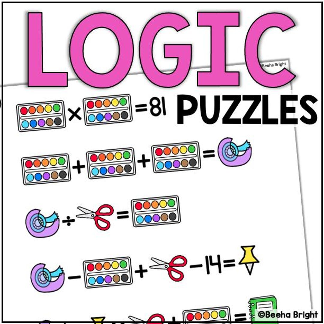 Unique Puzzles for Adults Math Logic Puzzles Activities - Etsy