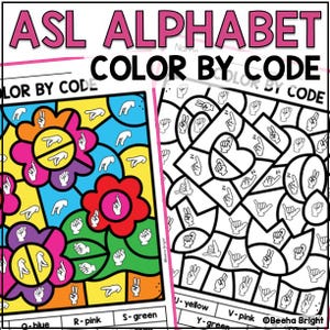ASL Alphabet American Sign Language Spring Coloring Pages Activities ...