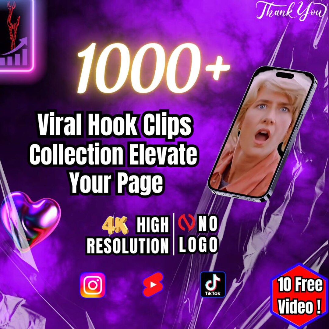 Viral Hook Clip Pack: 1000+ Editable Video Reels (instant Delivery ...