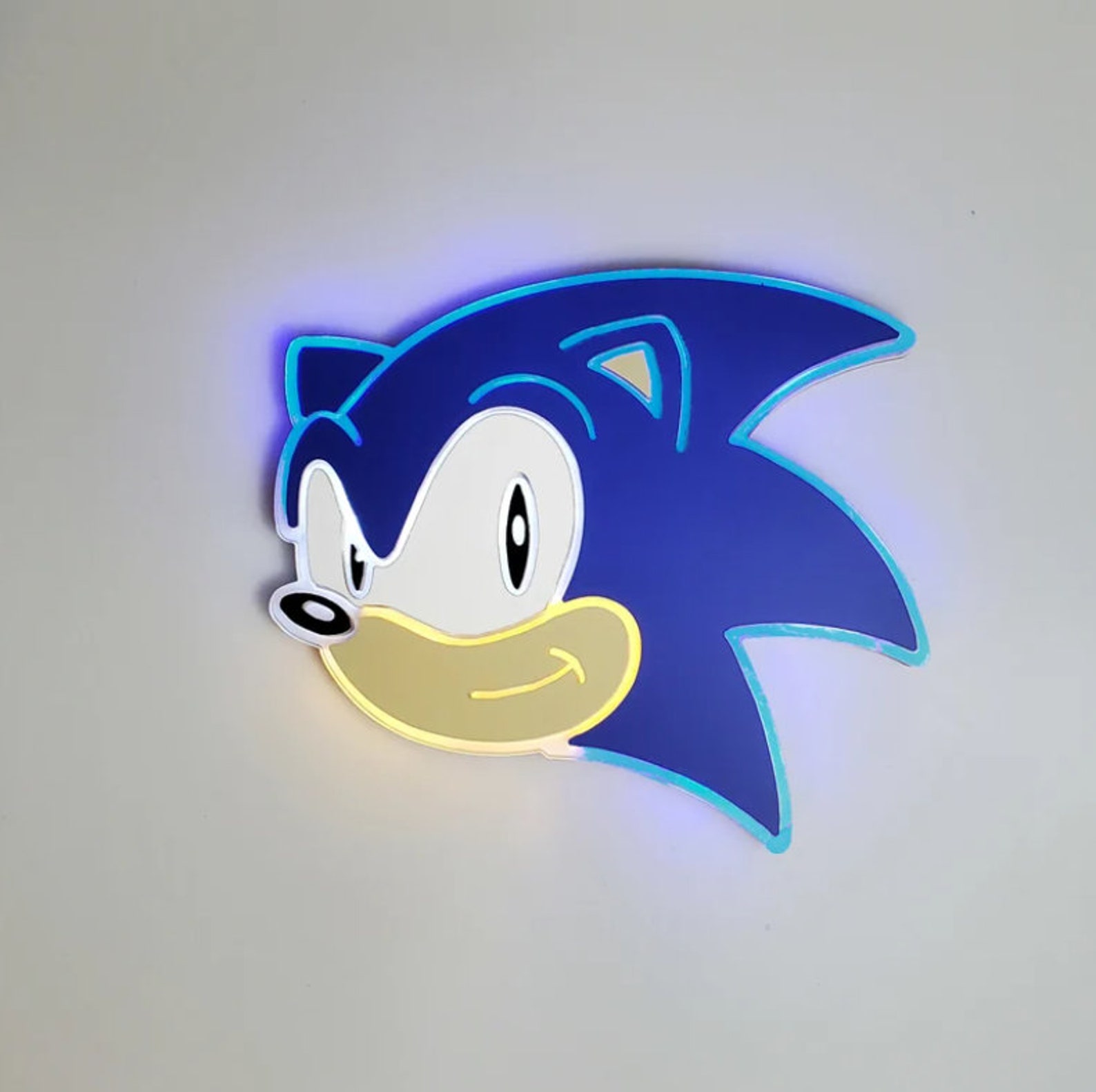 Sonic the Hedgehog Sign Neon Like LED Light Wall Decor - Etsy