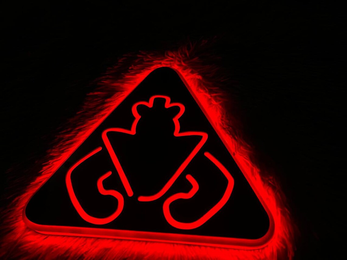 FNAF Security Breach Warning Sign Neon Like LED Light - Etsy Hong Kong