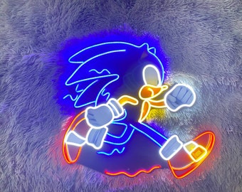 Neon Sonic the Hedgehog - Etsy