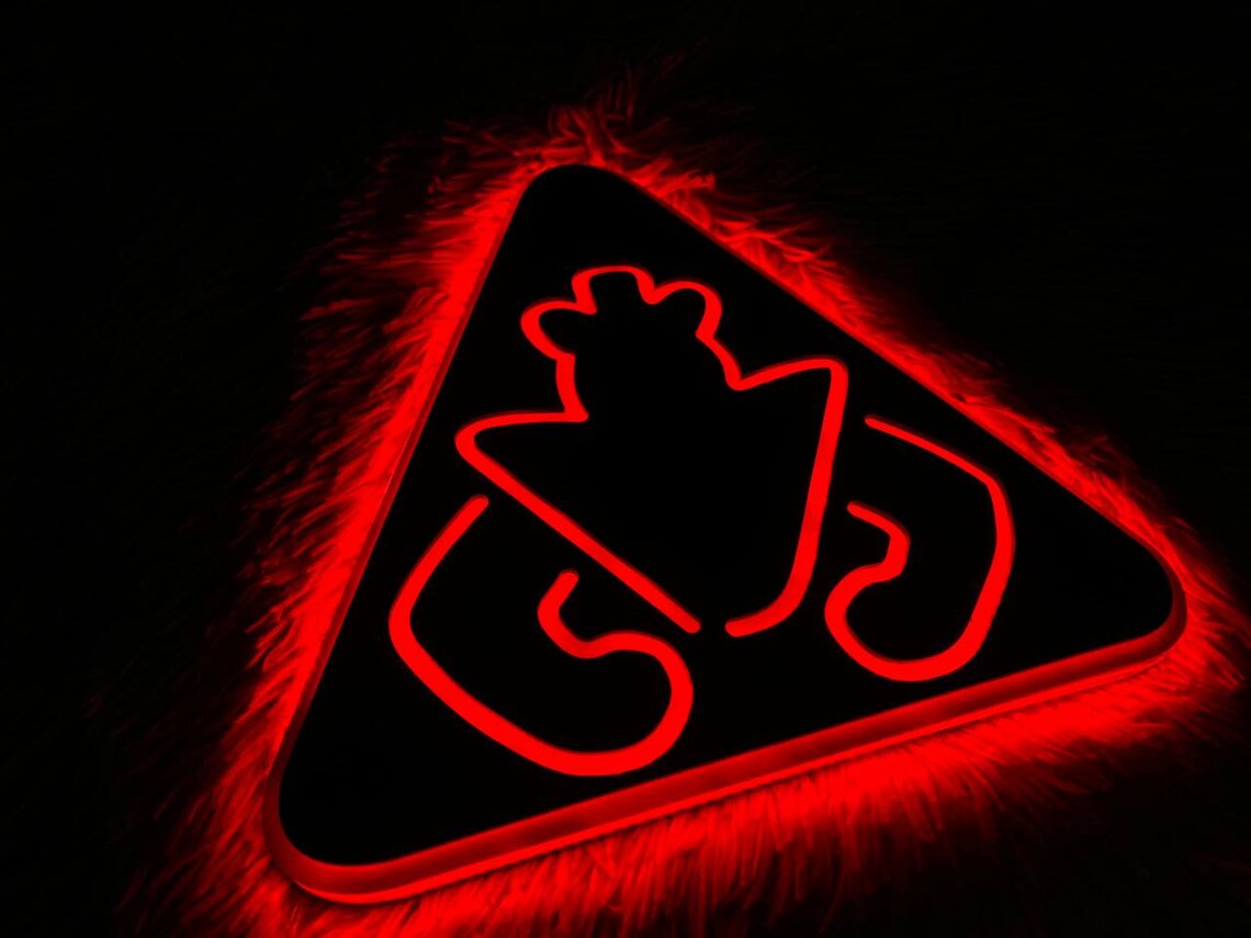 FNAF Security Breach Warning Sign Neon Like LED Light - Etsy Hong Kong