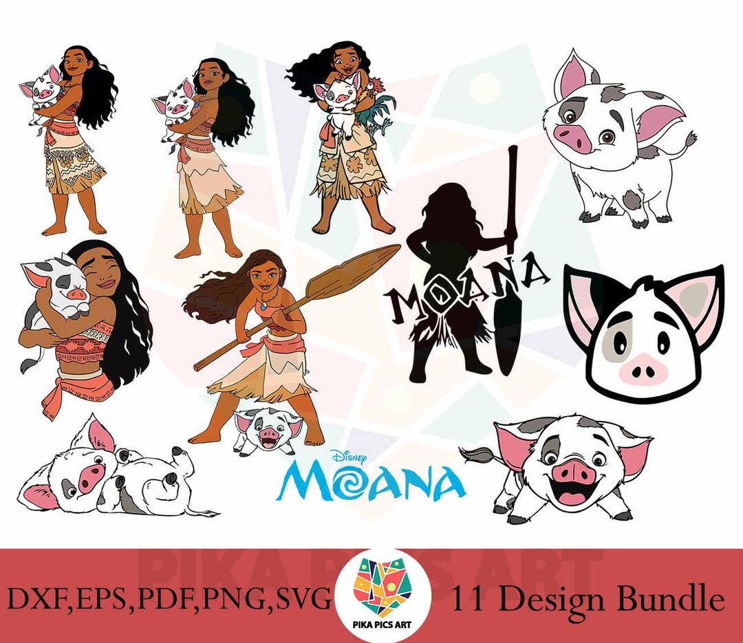 Moana SVG Cut File Bundle | Moana Vector Art Bundle | Vector Art File ...