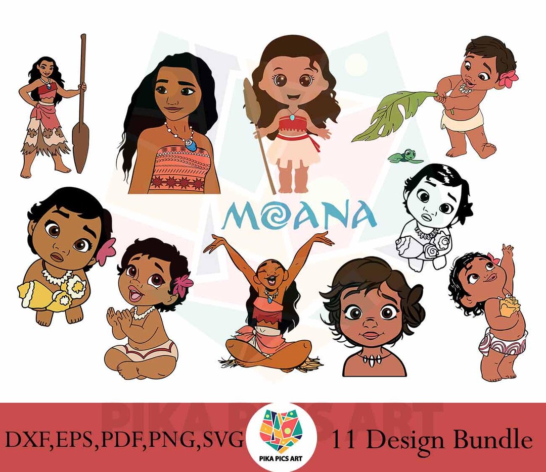 Moana SVG Cricut Design Bundle | Moana Vector Art Bundle | Vector Art ...