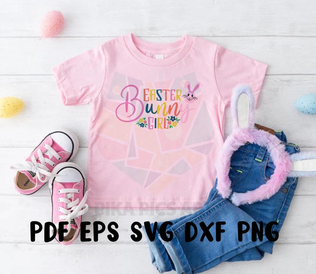 Easter Bunny Girl SVG Vector Art | Vector Art Design | Easter Vector ...