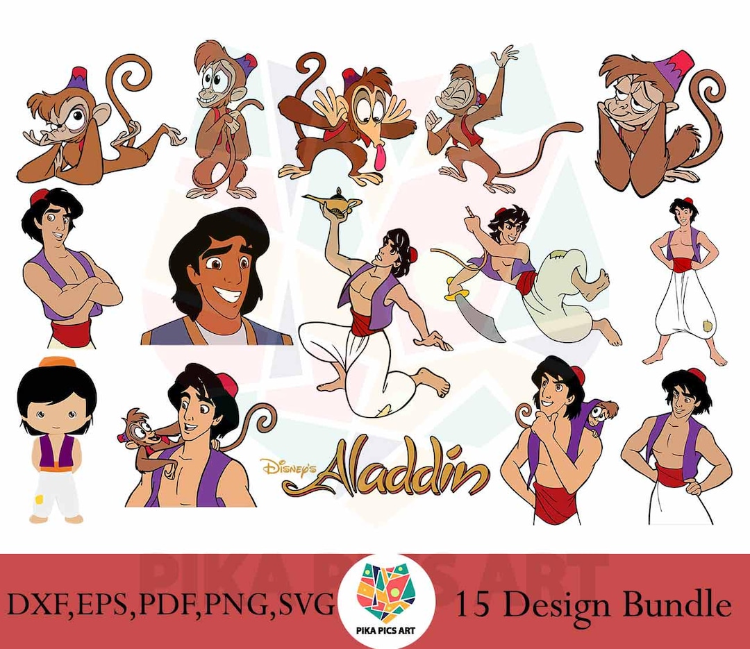 Aladdin SVG Vector Art Bundle | Aladdin Vector Art Bundle | Vector Art ...