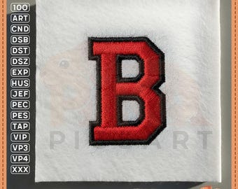 3D Puff Letter B Machine Embroidery Design, Monogram B 3D Embroidery ...