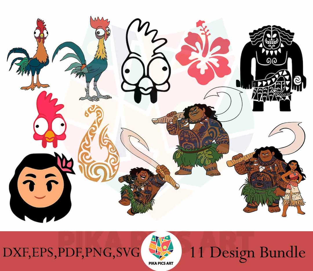 Moana Vector Art File Bundle | Moana Vector Art Bundle | Vector Art ...