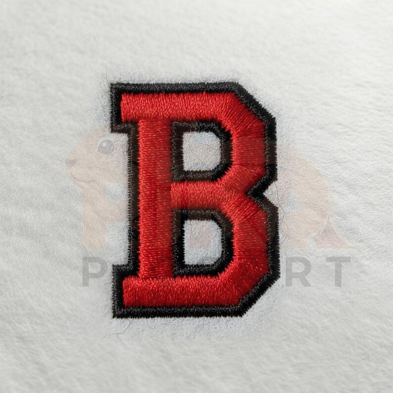3D Puff Letter B Machine Embroidery Design, Monogram B 3D Embroidery ...