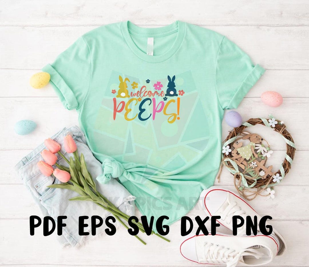 Welcome Peeps! SVG Cut File | Vector Art Design | Easter Vector Art ...