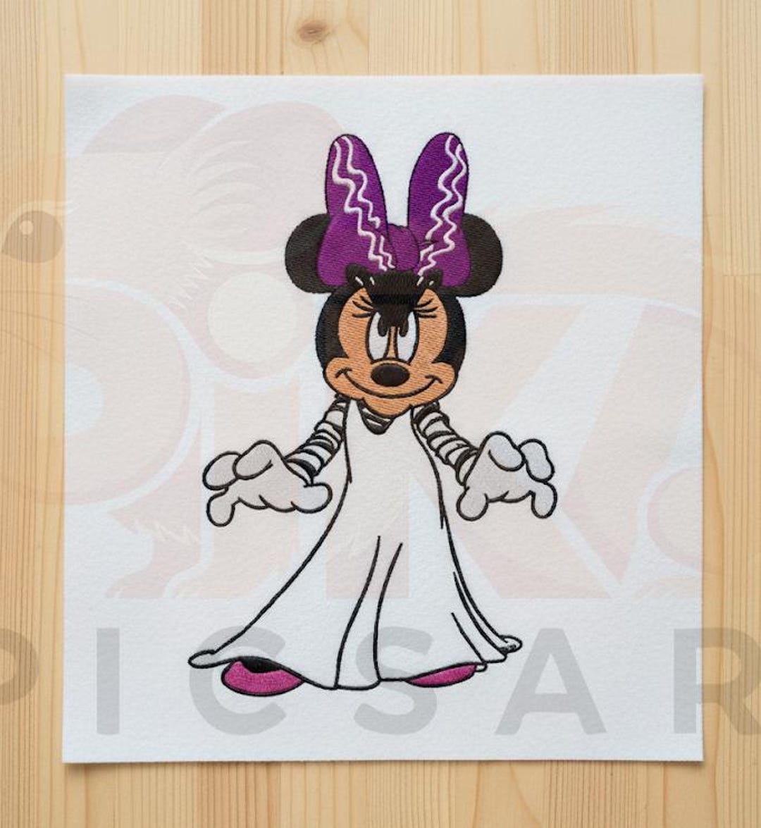 Halloween Minnie Bride Frankenstein Embroidery Design (digital Download ...