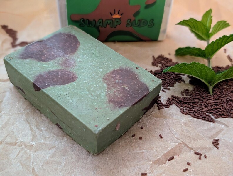Swamp Suds Shrek-inspired Sea Salt Soap Bar - Mint Chocolate Fudge ...