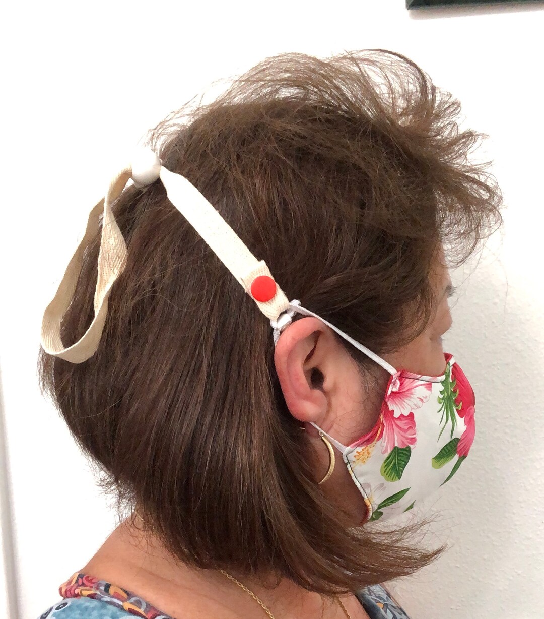 Adjustable Face Mask Holders (lanyards) and Ear Savers With Natural ...