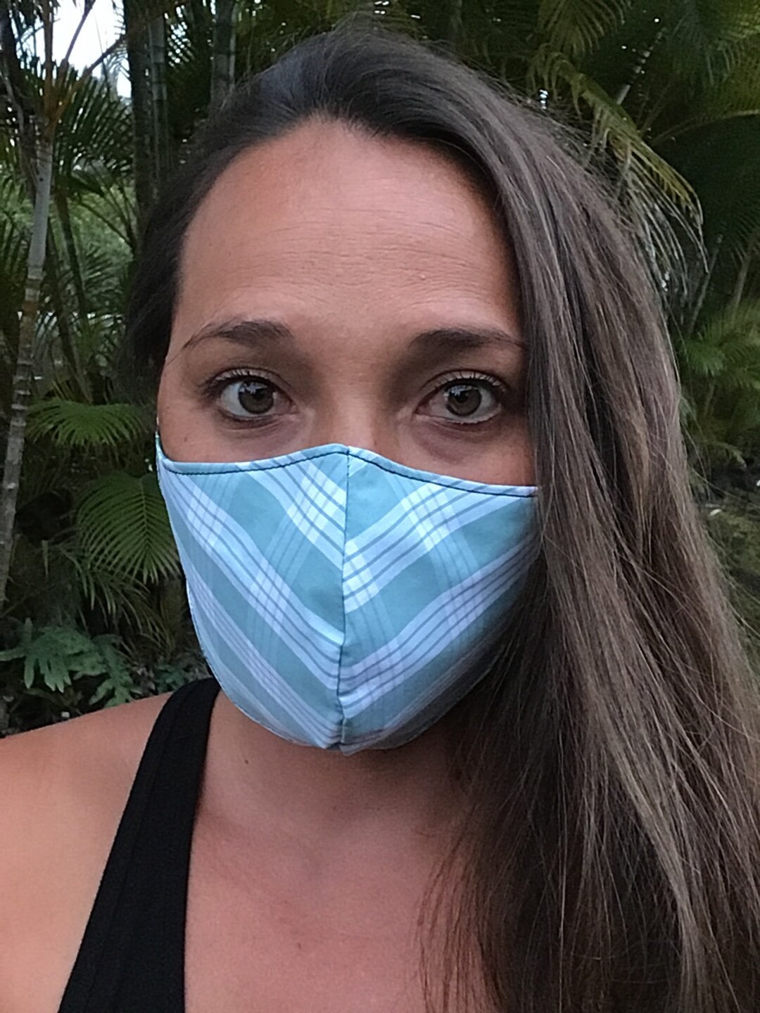 Sea Foam Palaka Reversible Face Mask Triple Lined One Size Fits All - Etsy