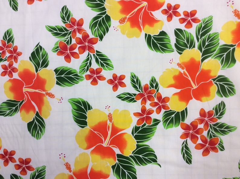 Beautiful Tropical Hawaiian Print Fabric Sold by the Yard - Etsy