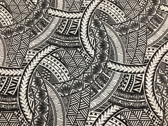 Hawaiian Tribal Pattern Black And White