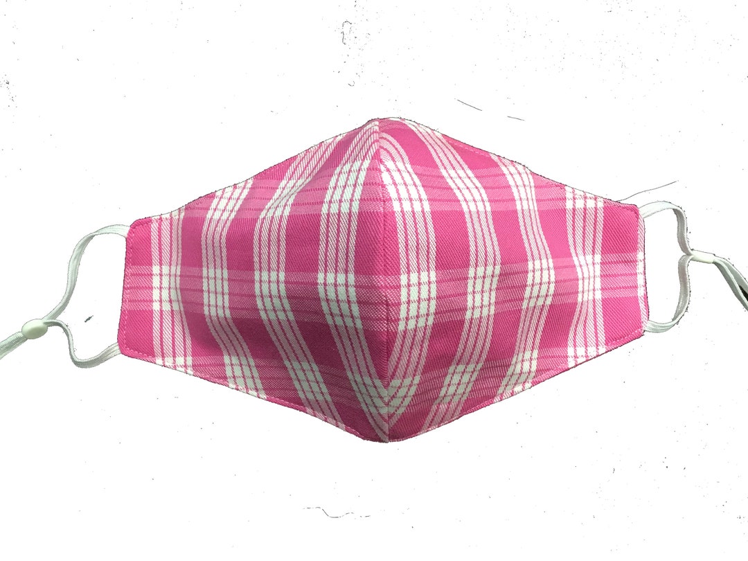 Pink Palaka Face Mask Reversible Triple Lined Adjustable - Etsy