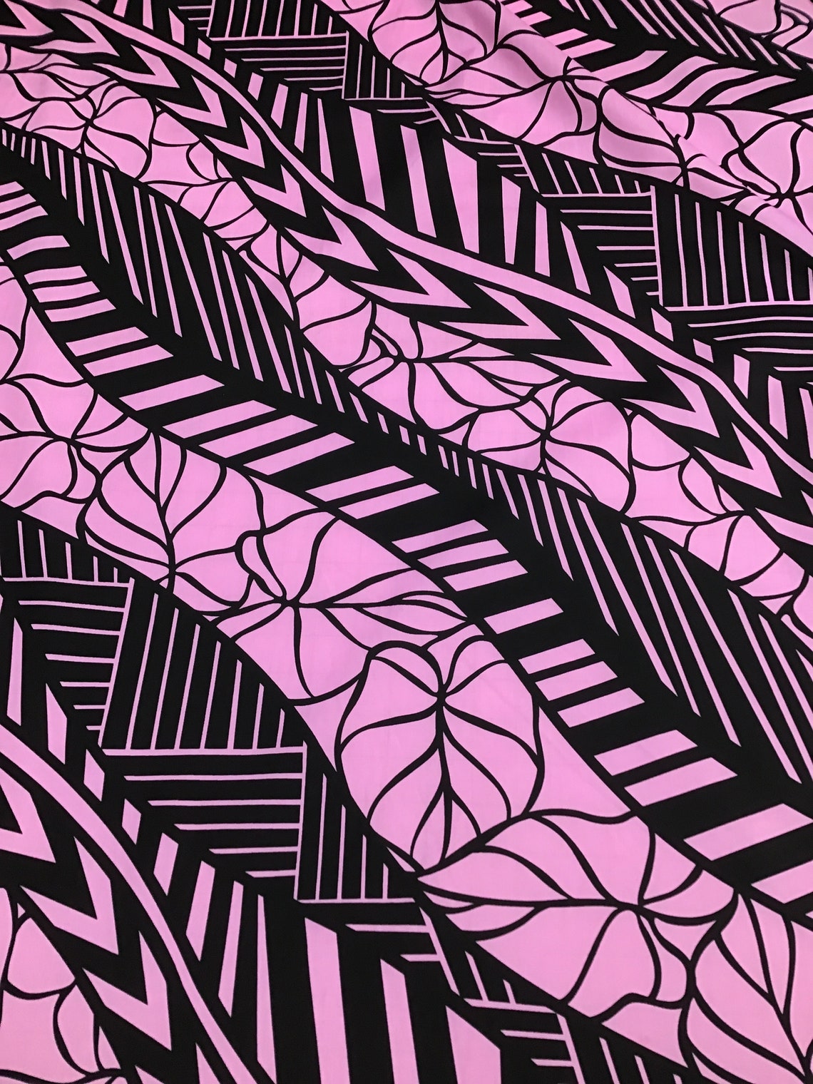 SALE Pink Taro Tribal Poly-cotton Print - Etsy