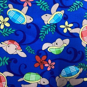Palaka Design Honu (turtle) Hawaiian Print 100% Cotton Fabric Sold by ...